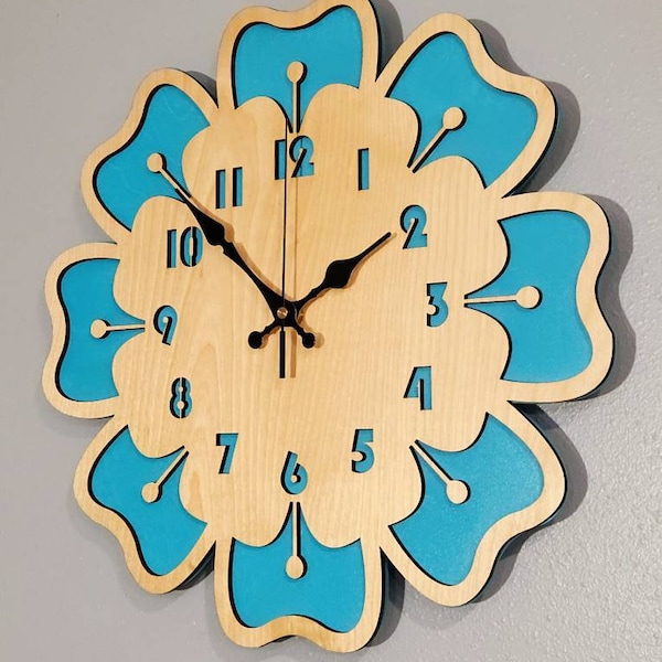 Flower Wall Clock - Etsy