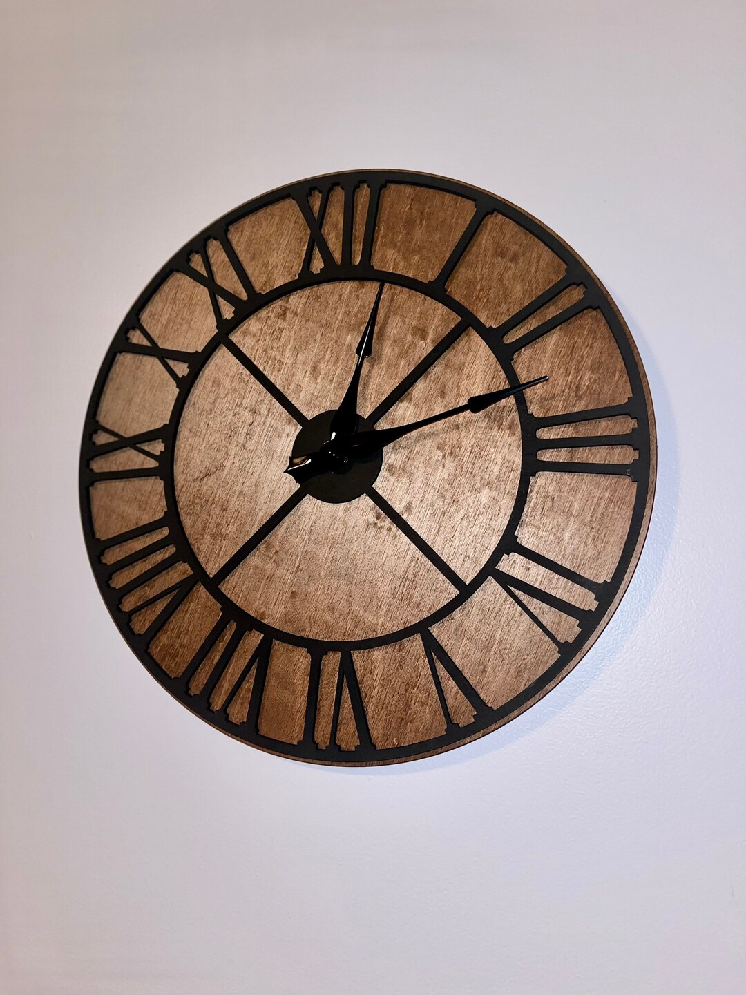 Modern Roman Numeral Clock|farmhouse|french Country|stained|christmas ...