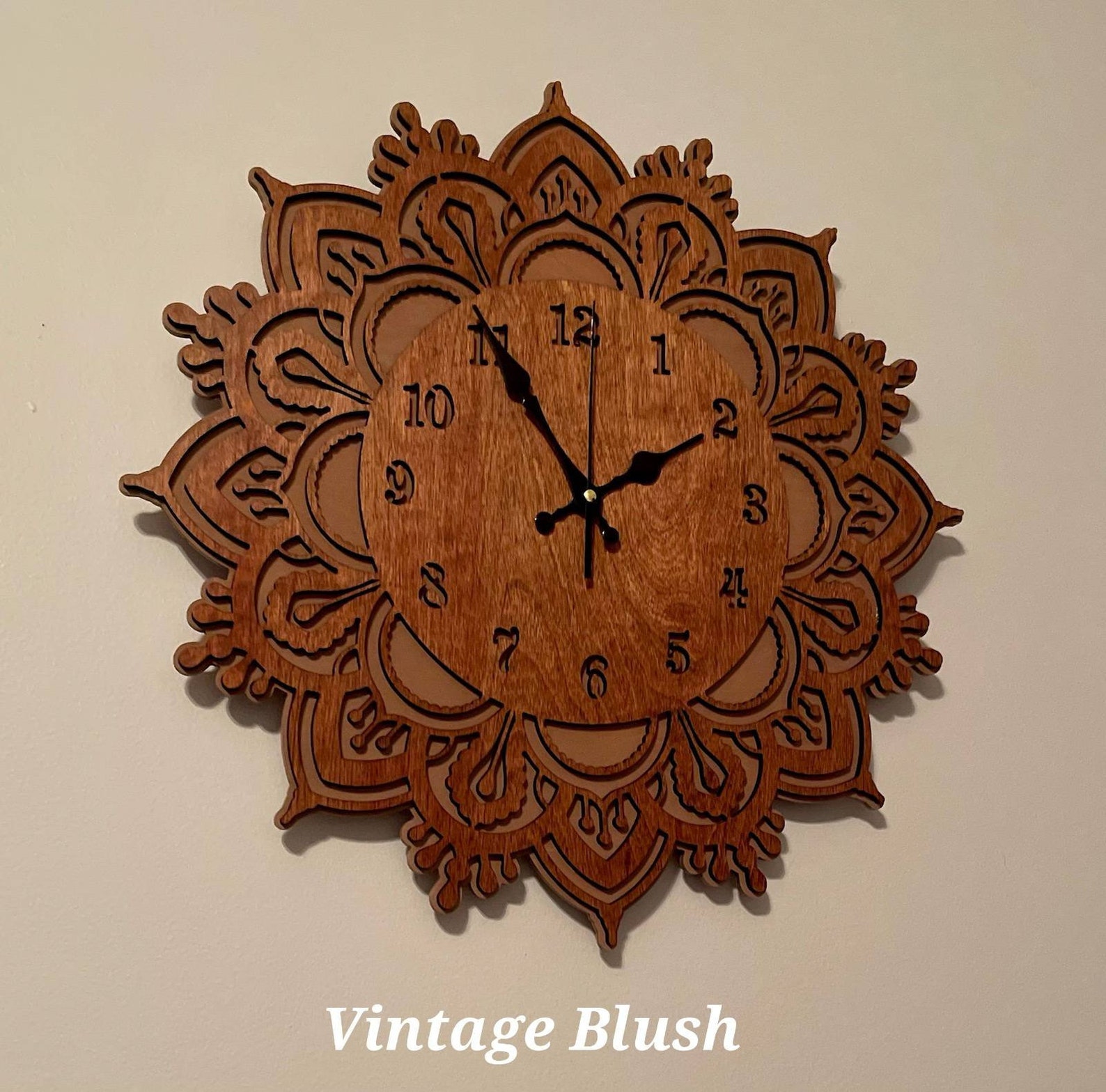 Mandala Wall Clock Wall Hanging Unique Farmhouse French | Etsy