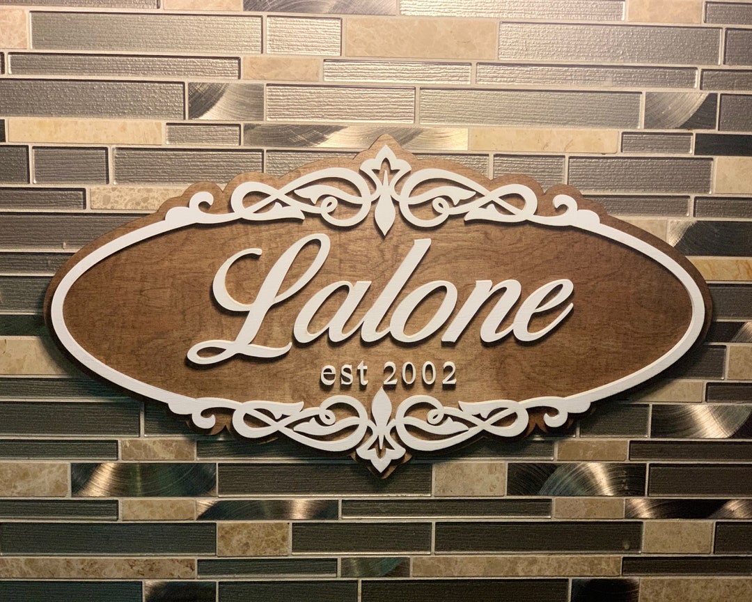 Established Year Name Sign French Country Farm House Wall Hanging - Etsy