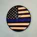 Police, Firefighter, Military Clock, Patriotic Gift for Him, Wood Flag ...