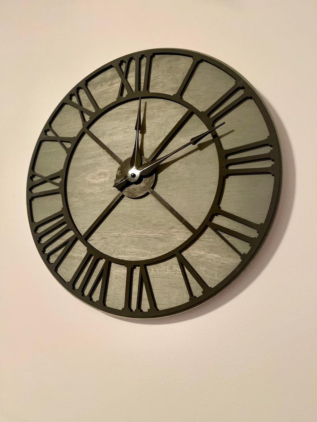 Modern Roman Numeral Clock|farmhouse|french Country|stained|christmas ...