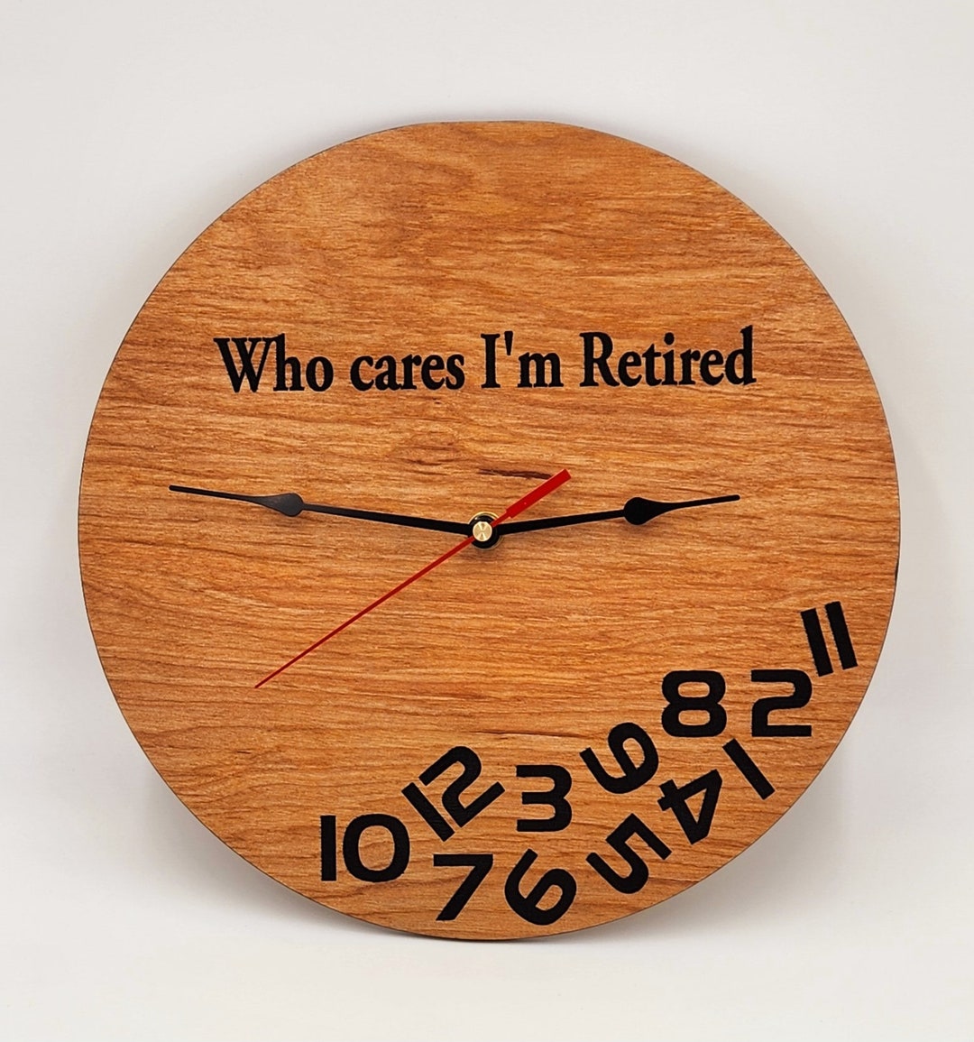 Retirement Clock, Laser Engraved, Fully Customizable Text, Gift for Dad ...