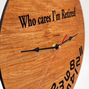 Retirement Clock, Laser Engraved, Fully Customizable Text, Gift for Dad ...