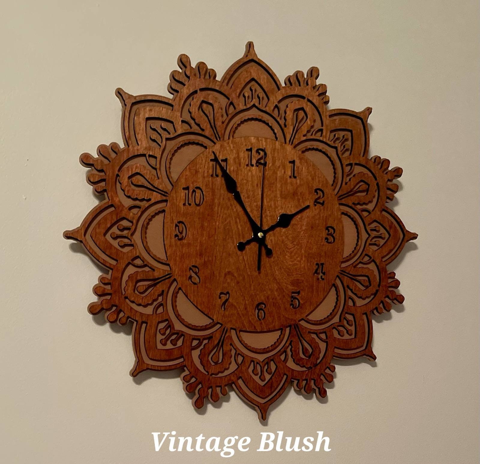 Mandala Wall Clock Wall Hanging Unique Farmhouse French | Etsy