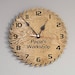 Saw Blade Laser Engraved Rustic Clock, Fully Customizable Text, Gift ...