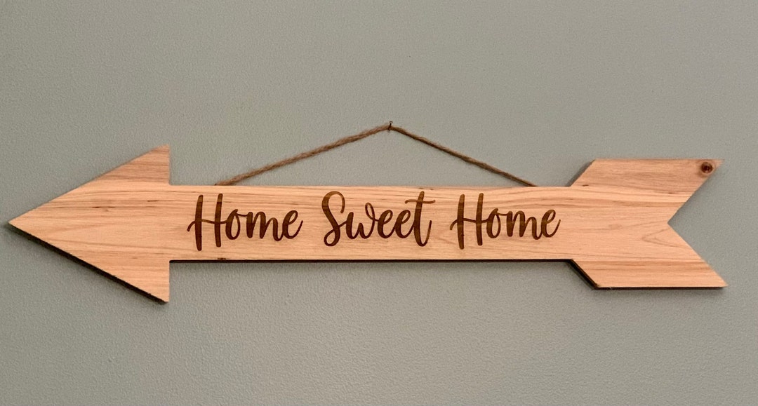 Home Sweet Home Arrow Sign Rustic French Country Entry Sign - Etsy