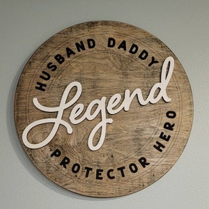 Father|dad|legend|man-cave| Fathers Day|wooden Sign|laser Cut|daddy - Etsy