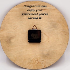Retirement Clock, Laser Engraved, Fully Customizable Text, Gift for Dad ...