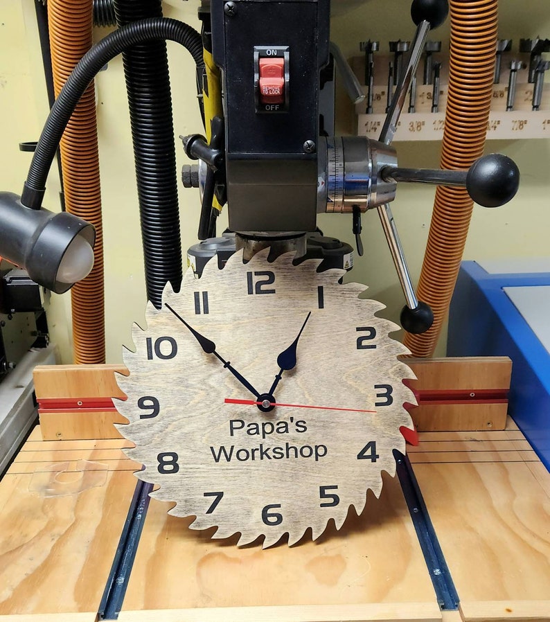 Saw Blade Laser Engraved Rustic Clock, Fully Customizable Text, Gift ...
