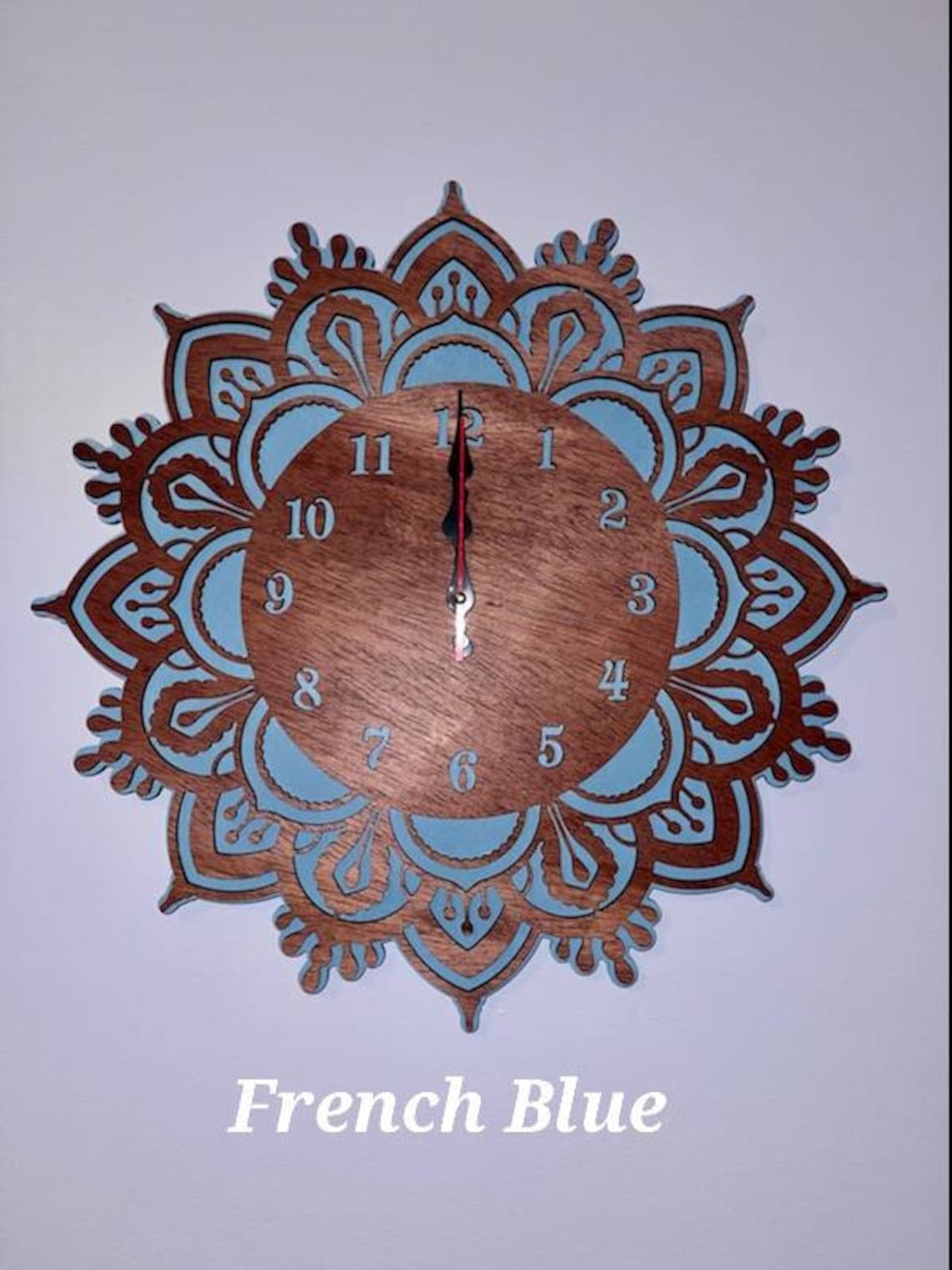 Mandala Wall Clock Wall Hanging Unique Farmhouse French | Etsy