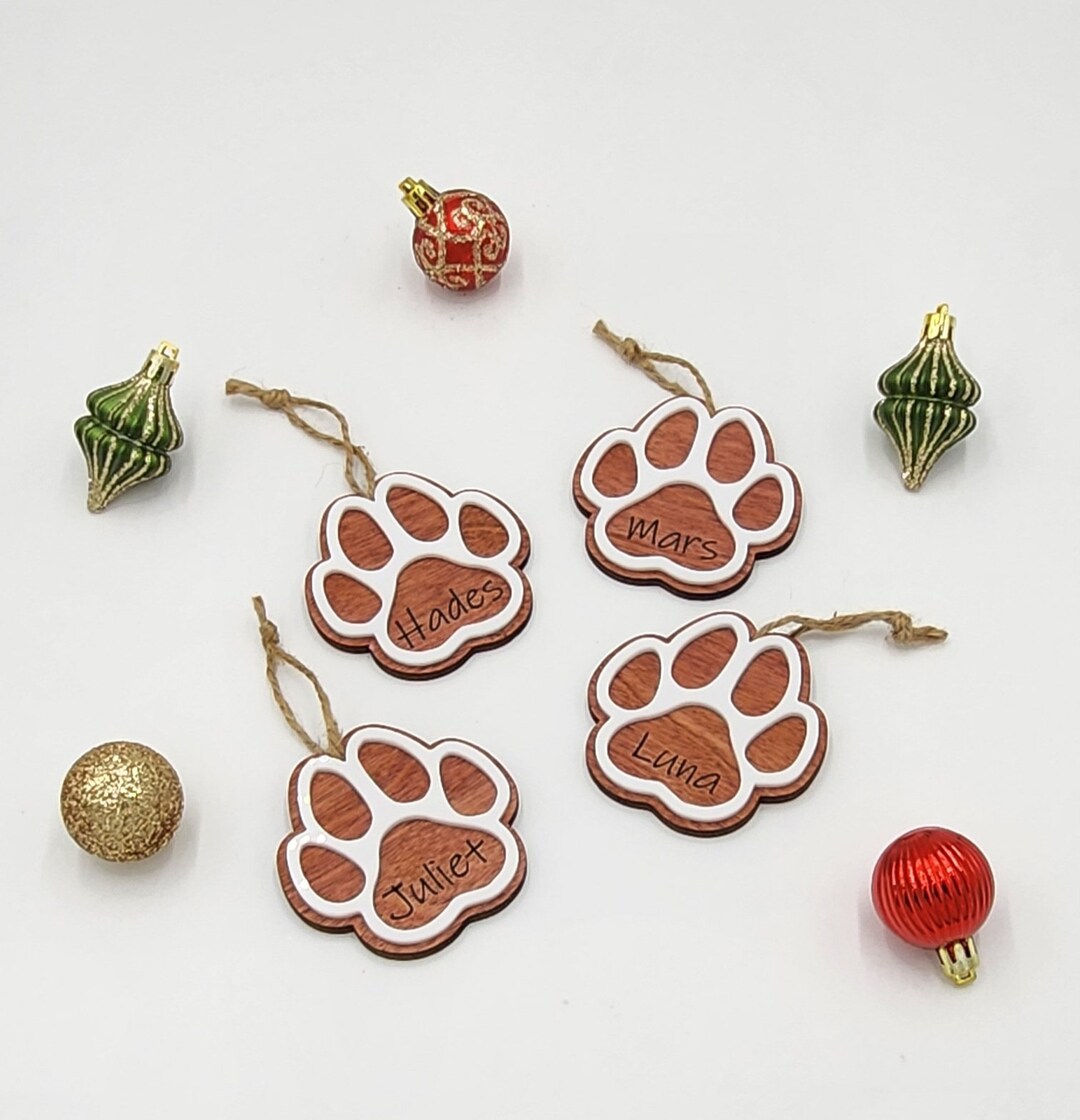 Custom Paw Ornament, Custom Dog Paw Ornament, Custom Cat Paw Ornament ...