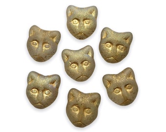 Czech Cat Face Beads - Etsy