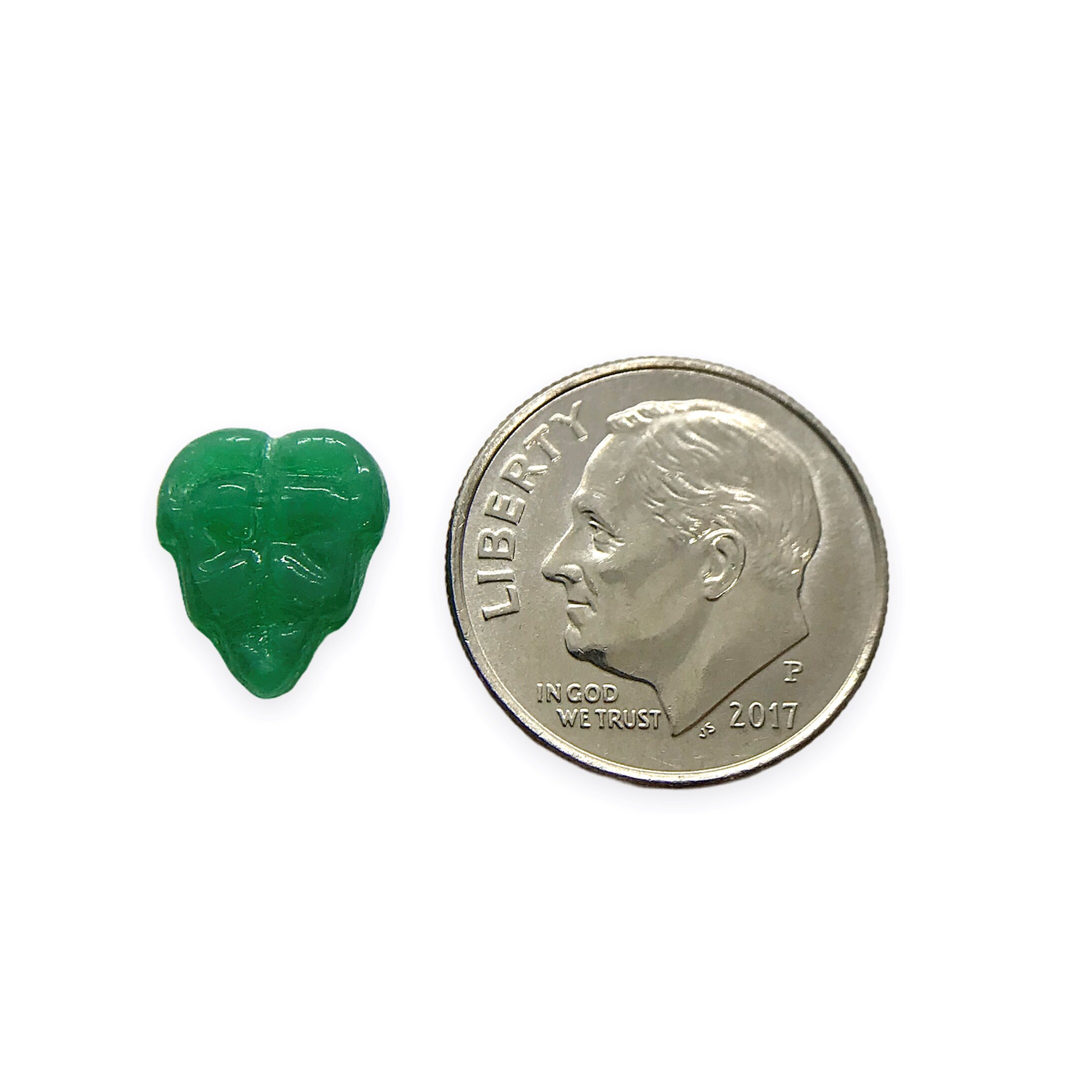 Czech Glass 25pc Milky Emerald Green Leaf Beads Charms - Etsy