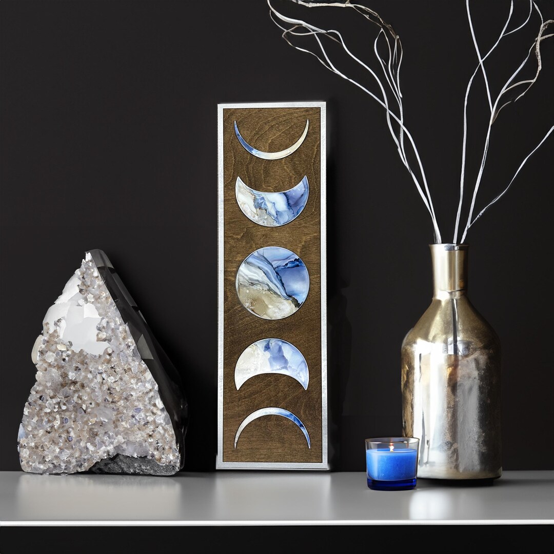 Large Moon Phases~ Unique Art - One of a Kind - Hand-painted Art ...