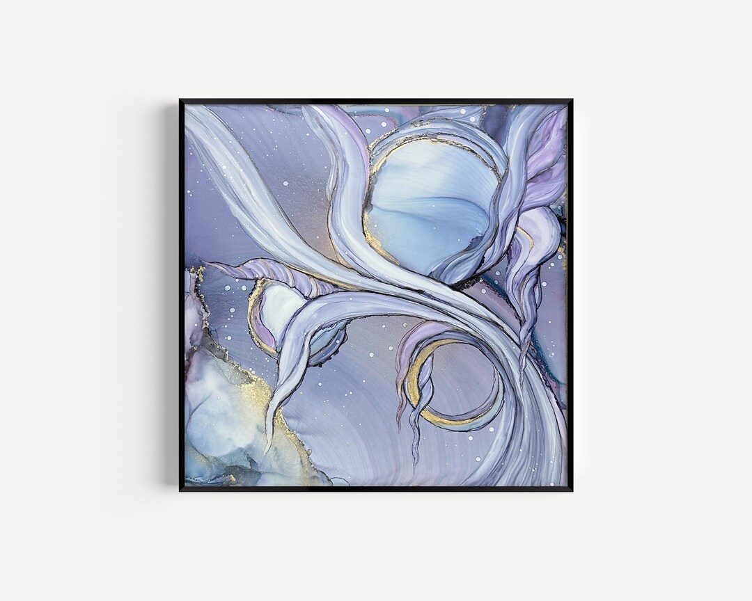 Original Hand-painted Artwork Ready to Frame Alcohol Ink Art Pearl ...