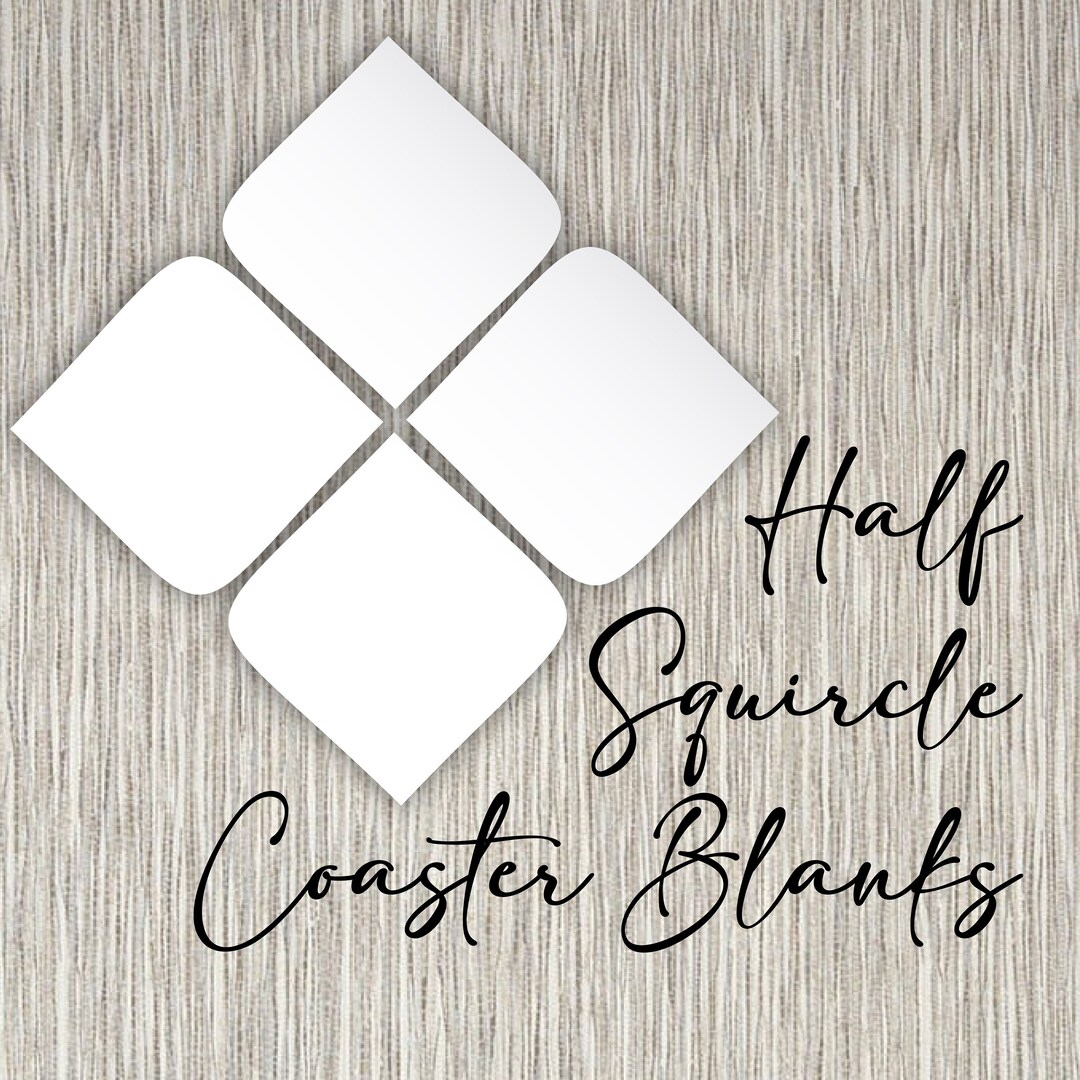 Half Squircle leaf Coaster Blanks for Fluid Art White, Black, or Clear ...