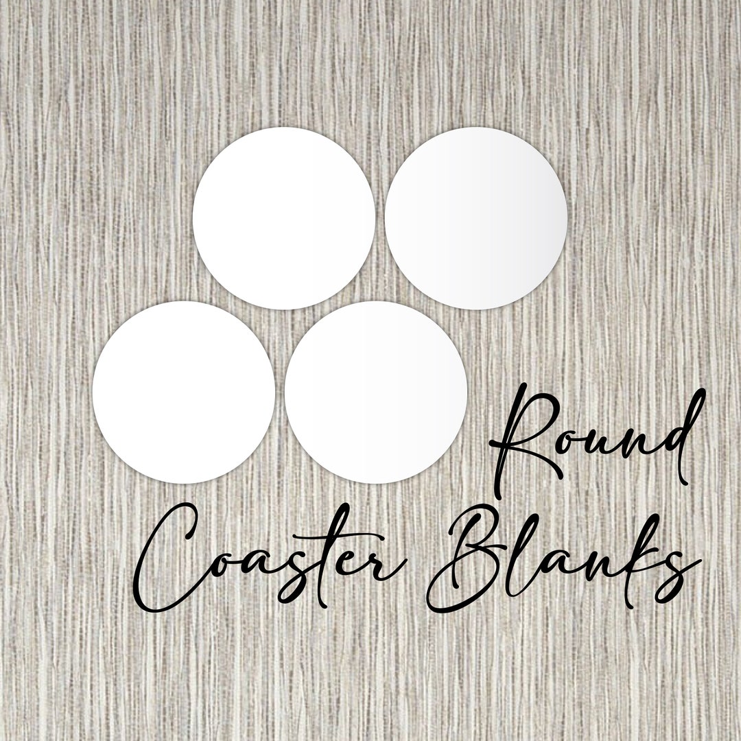 Round Acrylic Coaster Blanks for Fluid Art - White, Black, or Clear - 1 ...