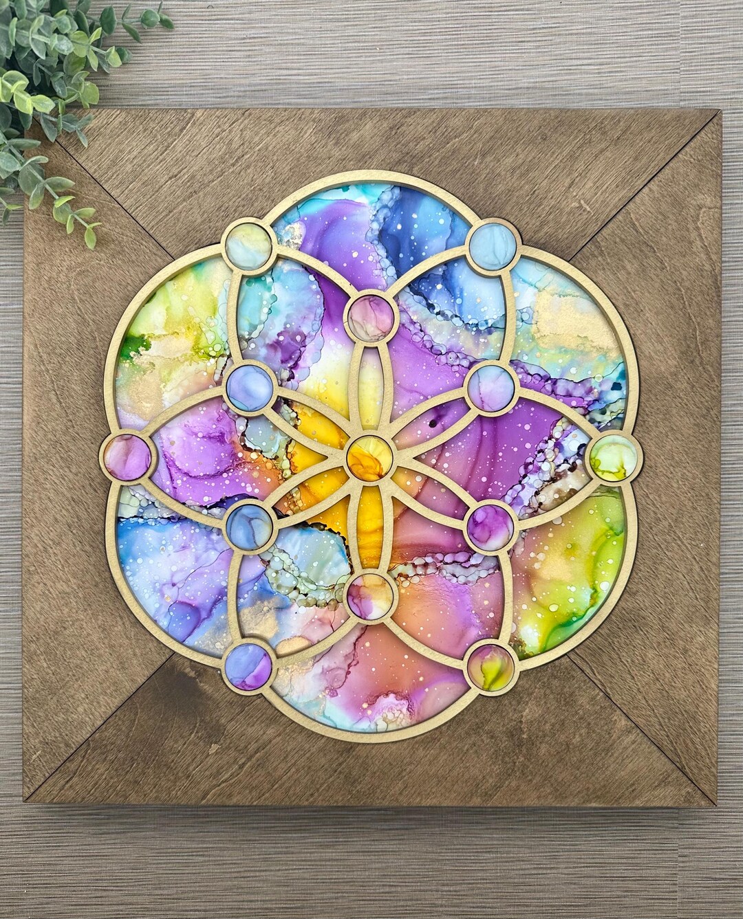 Cosmic Bloom - Sacred Geometry - Seed of Life - Handmade Artwork ...