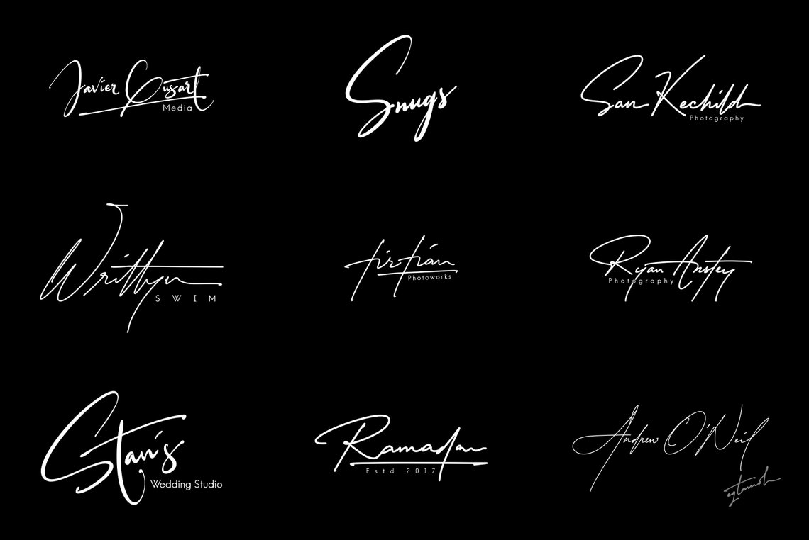 Premade Custom Cursive Handwritten Logo Real Handwritten | Etsy