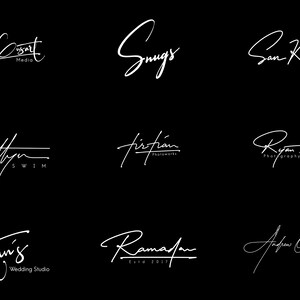 Premade Custom Cursive Handwritten Logo, Real Handwritten Signature ...