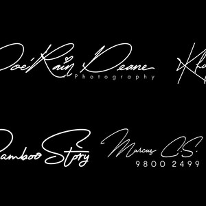 Premade Custom Cursive Handwritten Logo, Real Handwritten Signature ...