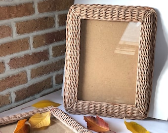 Vintage Style Wicker Picture Frame , Wicker Photo Frame A3, A4 ...