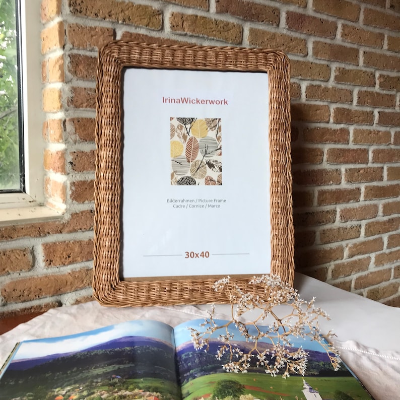 Wicker Picture Frame , Wicker Photo Frame A3 , Vintage Frames ...