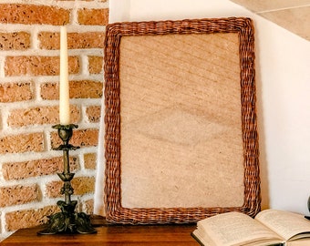 Vintage Style Wicker Picture Frame , Wicker Photo Frame A3, A4 ...