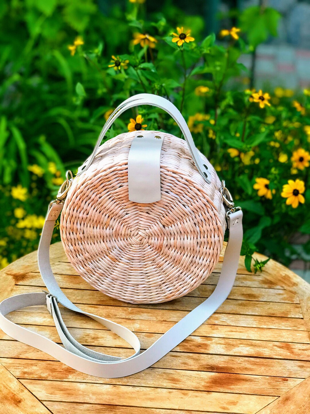 Wicker Round Bag - Etsy