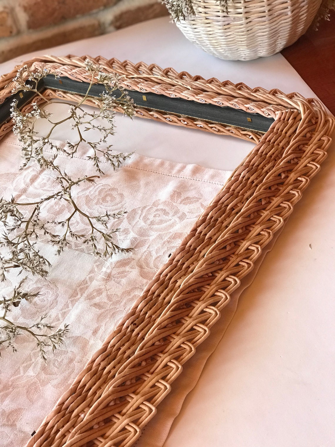 Vintage Style Wicker Picture Frame , Wicker Photo Frame A3, A4 ...