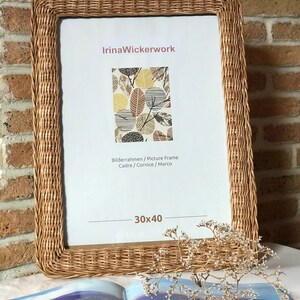 Wicker Picture Frame , Wicker Photo Frame A3 , Vintage Frames ...