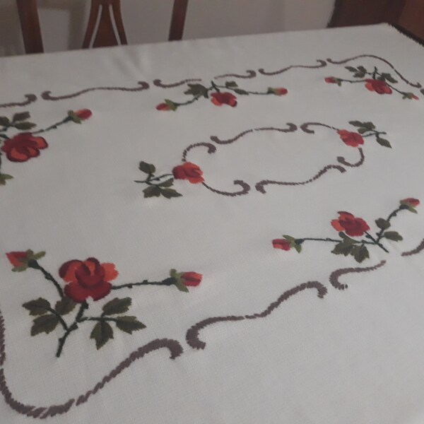 Embroidered Tablecloth - Etsy