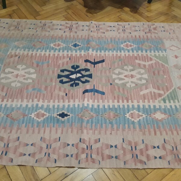 Pink Kilim Rug - Etsy