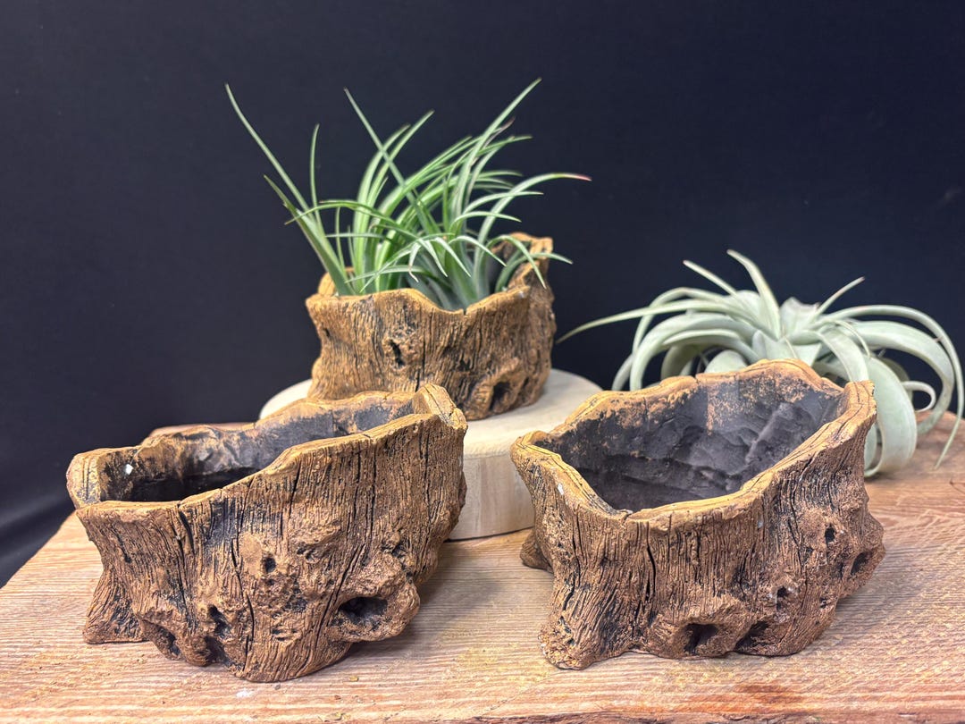 Ceramic Planter, Tree Trunk Planter, Tree Vase, Pottery Planter, Retro ...