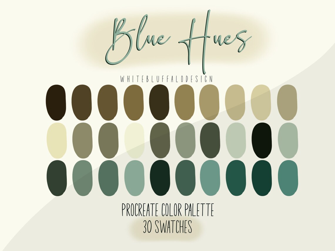 Blue Hues Color Palette, Procreate Color Palette, Rose Color Palette ...