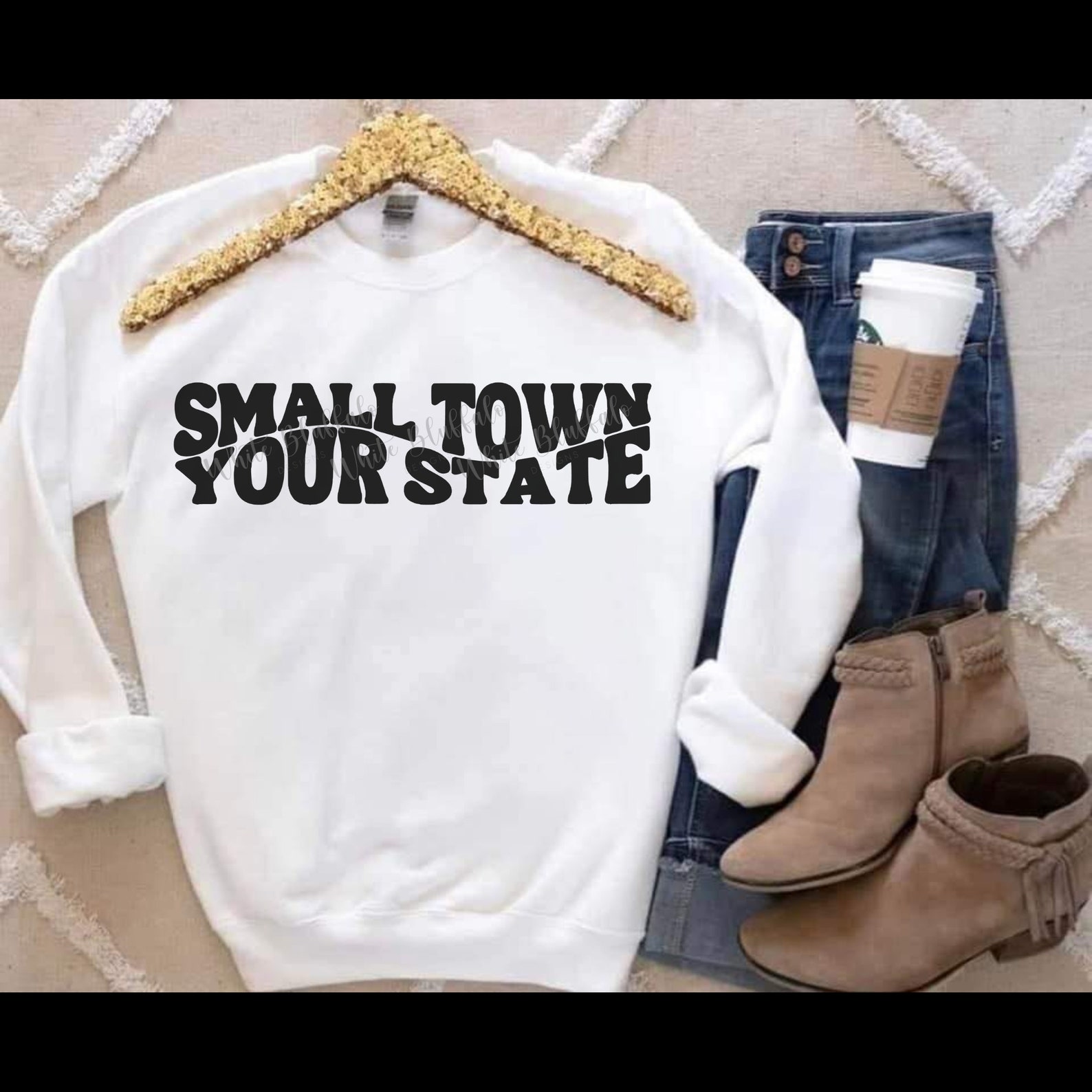 Small Town Custom State SVG | PNG, Retro Wavy SVG, Custom Svg, Svg for ...