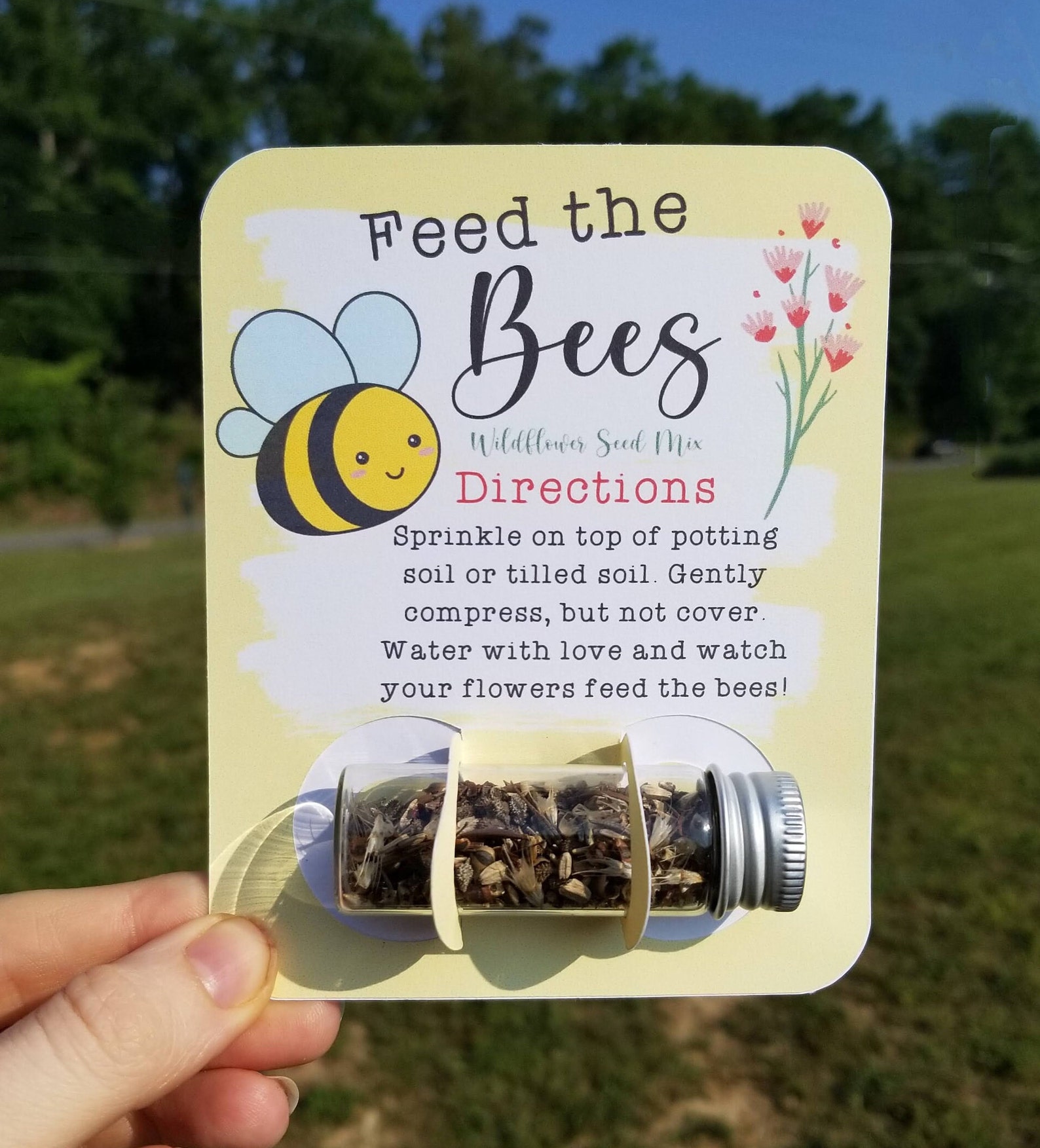 Feed the Bees, Wildflower Seed Mix, Wildflower Gift, Gardening Gift ...