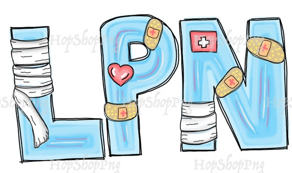LPN Nurse PNG for SUBLIMATION 300 dpi Printable Clip Art Instant ...