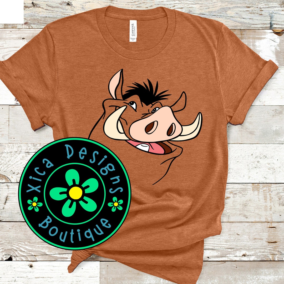 Pumbaa Shirt: Lion King Face Tee, Halloween Costume - Etsy