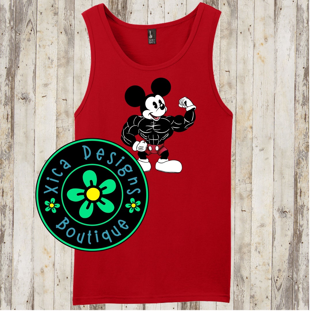 Buff Mickey Mouse Tank Top: Vintage Style Workout Shirt - Etsy