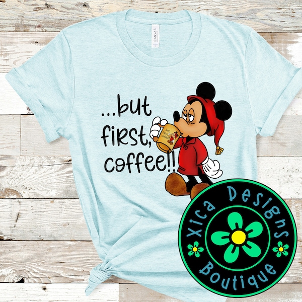 Mickey Mouse Coffee Shirt - Etsy