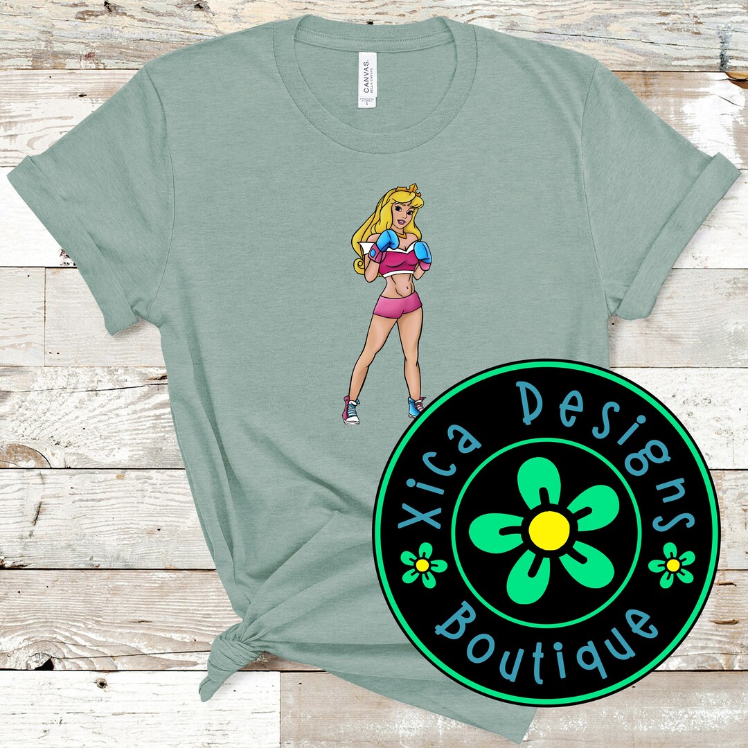 Boxing Aurora DTG Shirt: Sleeping Beauty Gym Workout Tee - Etsy