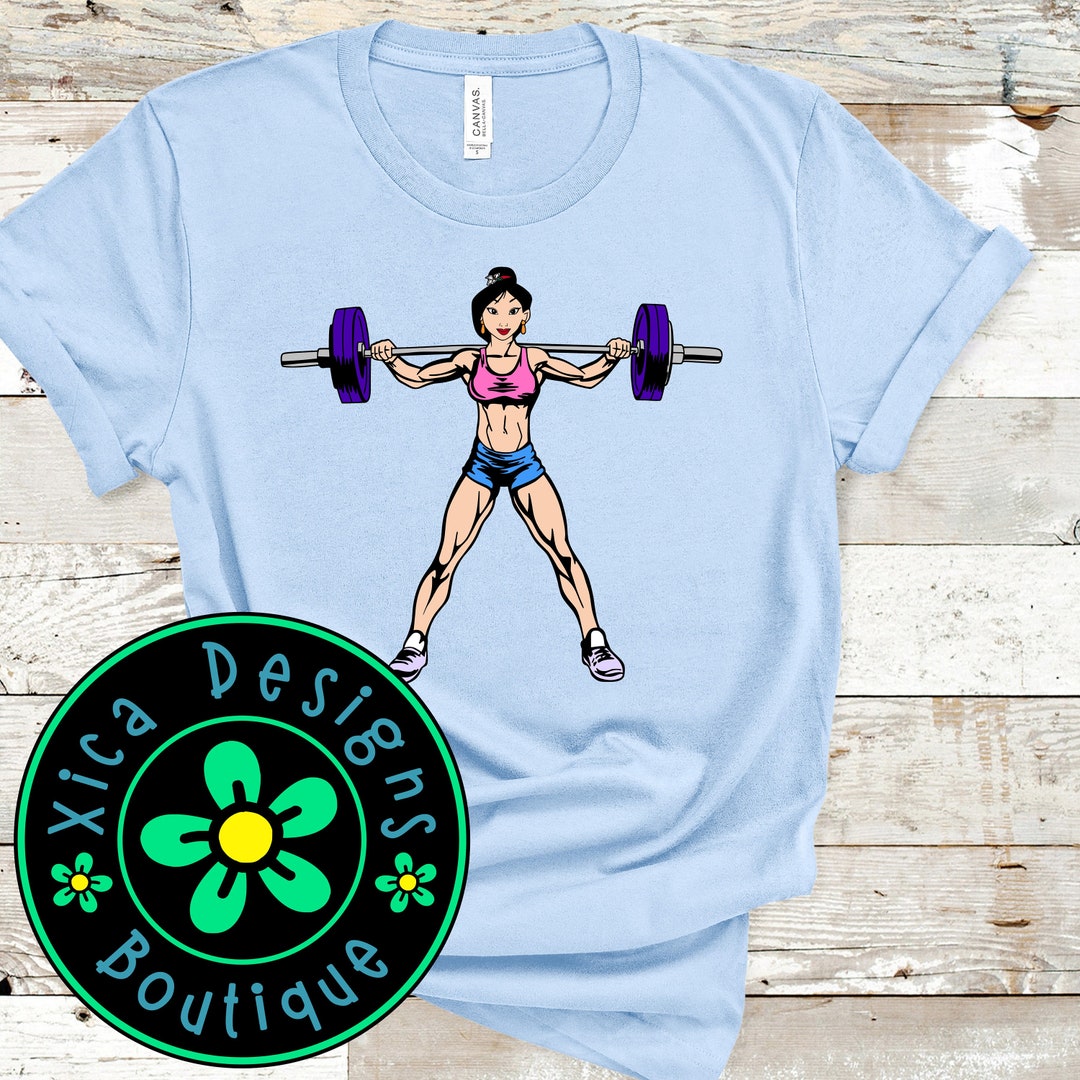 Workout Mulan Shirt, Workout Shirt, Princess Fitness, Princess With ...