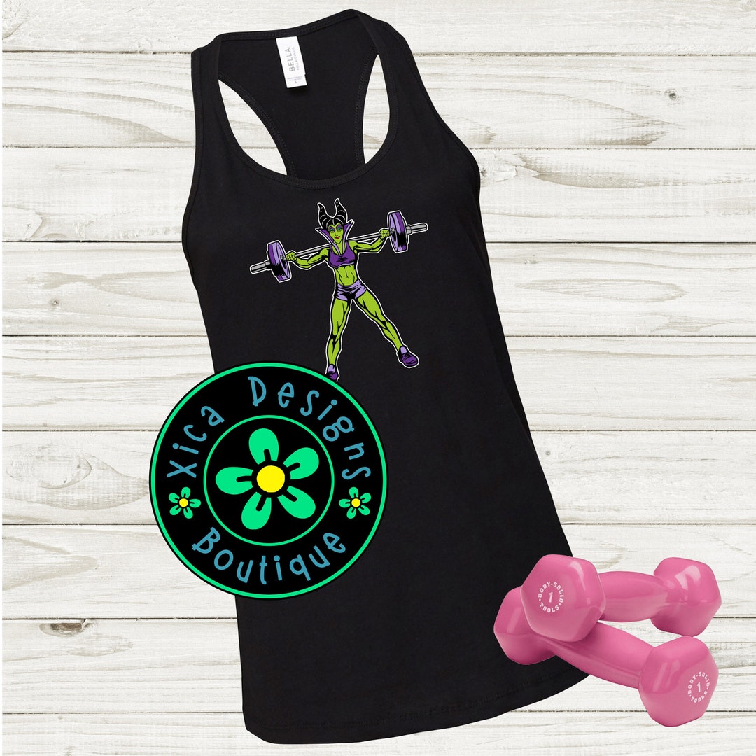 Maleficent Workout Racerback, Disney Weightlifting Fitness Shirt - Etsy