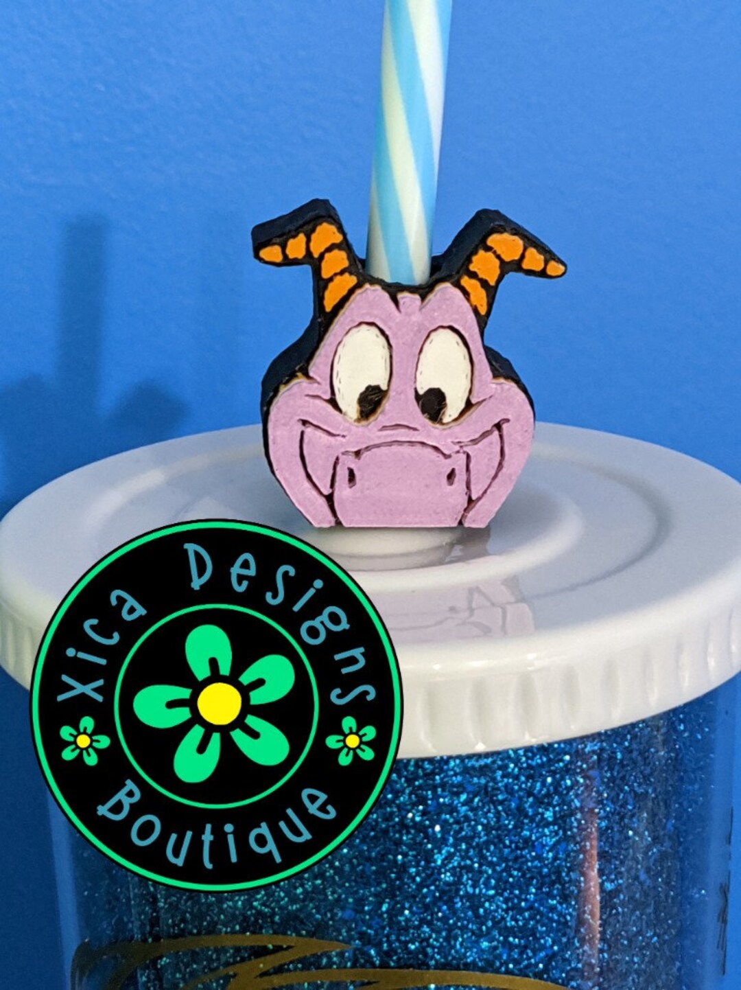 3D Printed Figment Straw Topper 3D Printed Straw Buddy 3D - Etsy