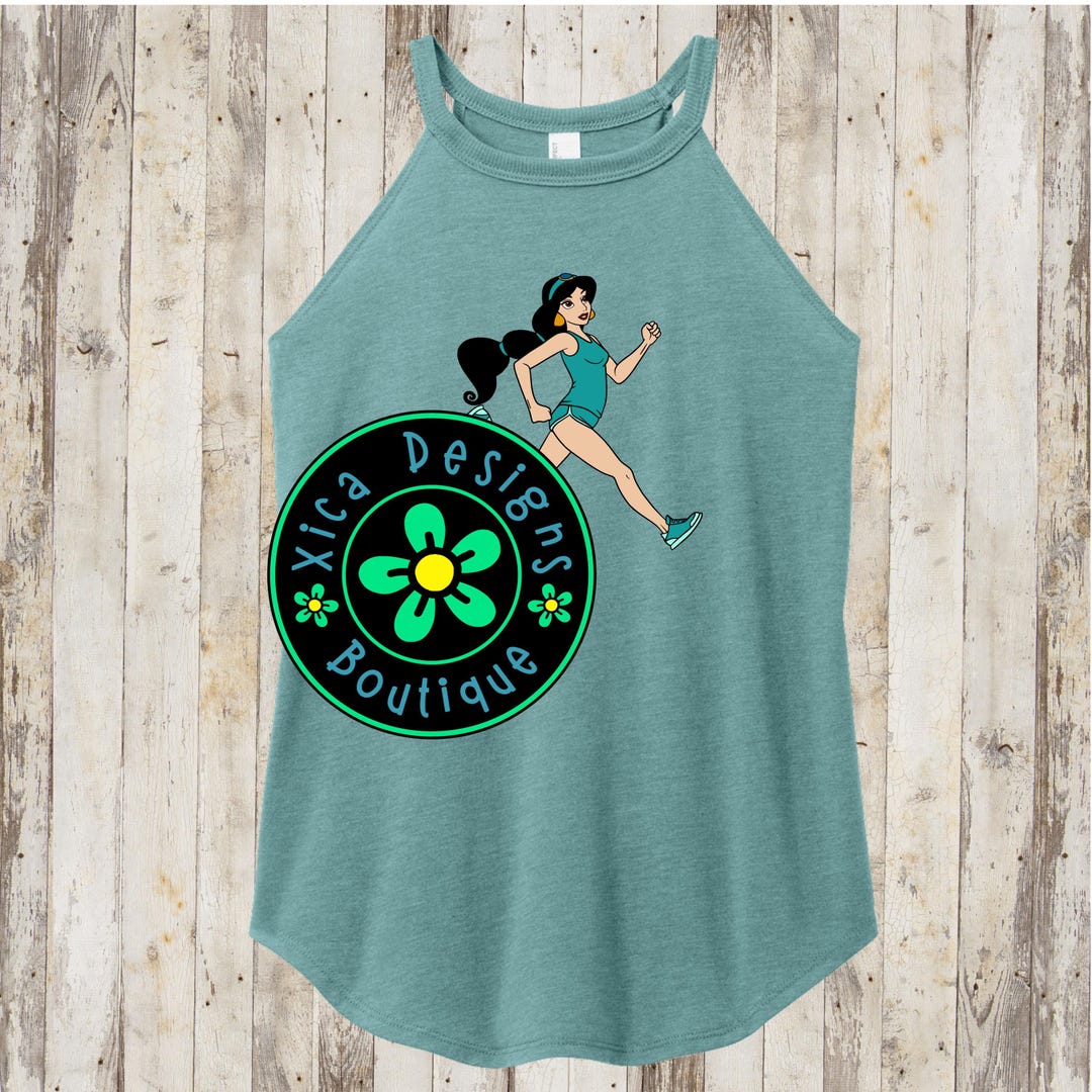 Jasmine Running Princess Tank: Fitness Gym Apparel - Etsy