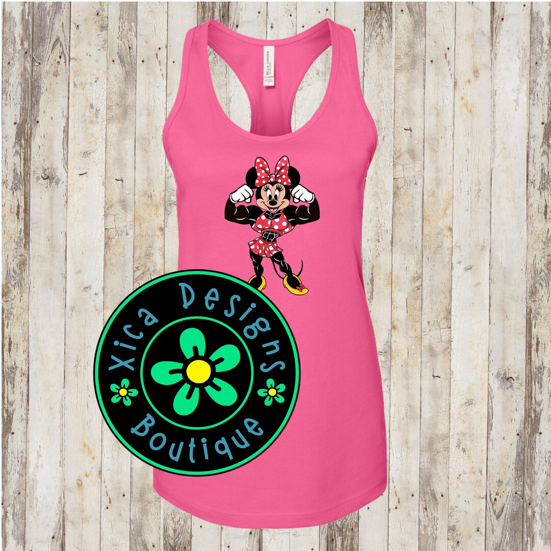 Minnie Buff Racerback Tank, Disney Workout Tank, Disney Princess ...