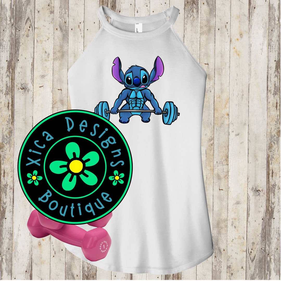 Workout Stitch Rocker Tank, Stitch Shirt, Lilo and Stitch Shirt ...