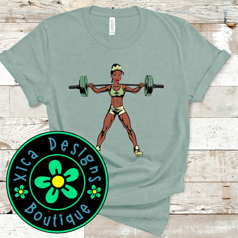 Workout Princess Tiana Shirt, Disney Fitness Tee - Etsy